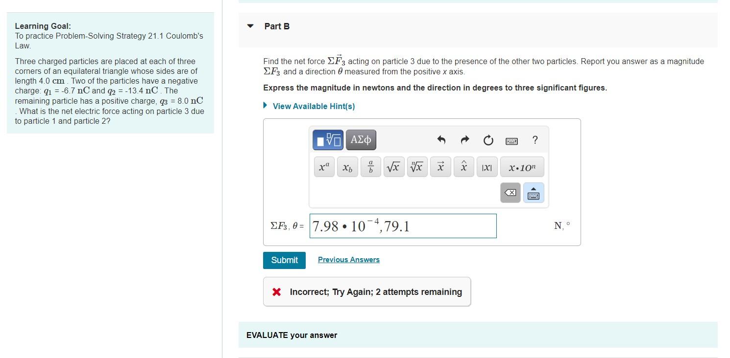 Solved Part B Learning Goal: To practice Problem Solving | Chegg.com