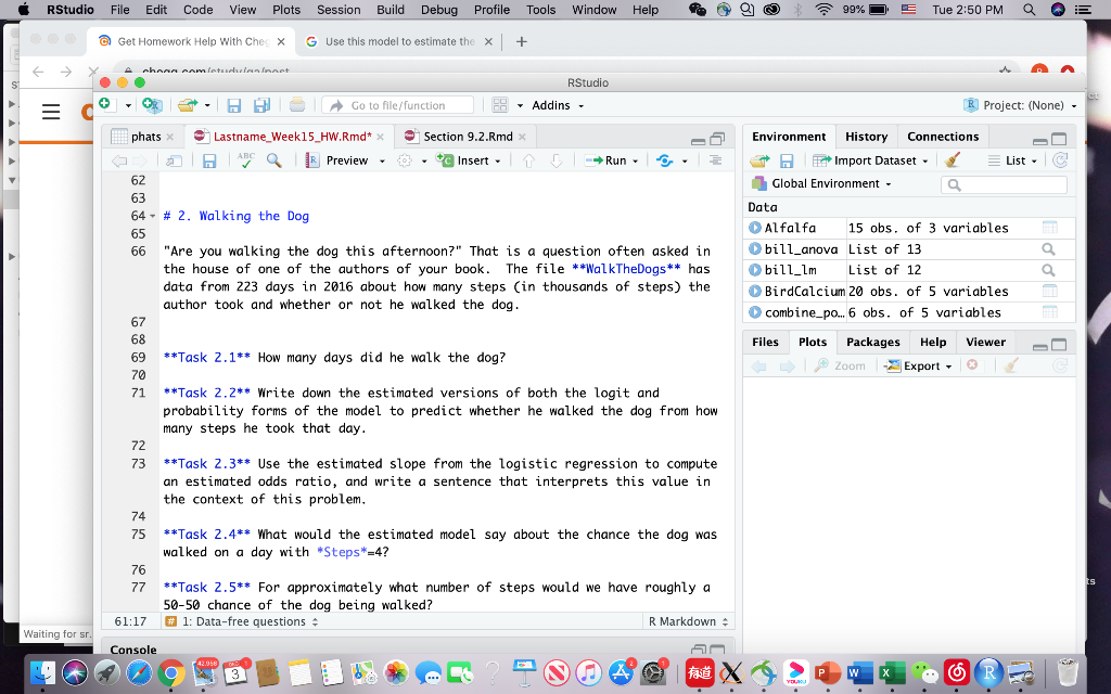 RStudio File Edit Code View Plots Session Build Debug | Chegg.com