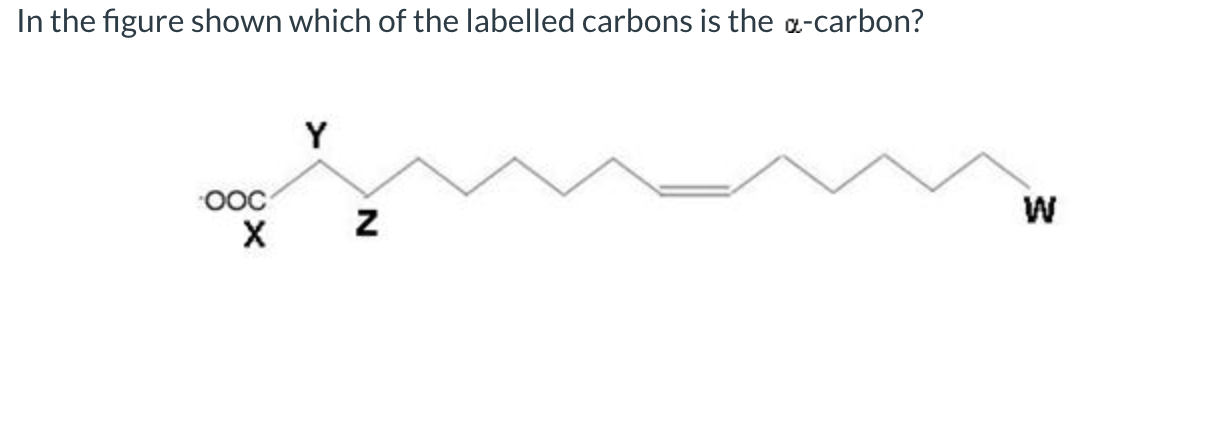 Solved In the figure shown which of the labelled carbons is | Chegg.com