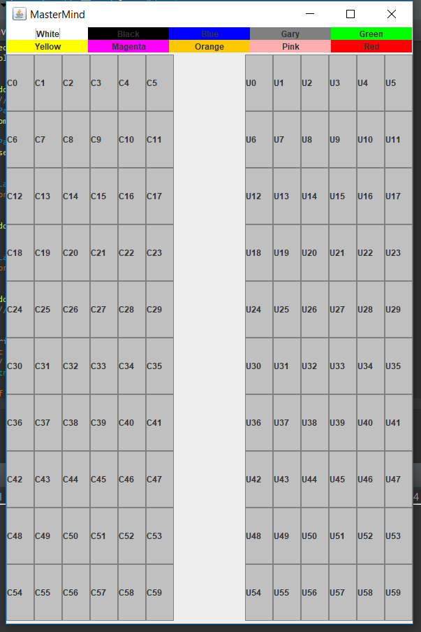 Solved Java help please. I have to make a mastermind game | Chegg.com