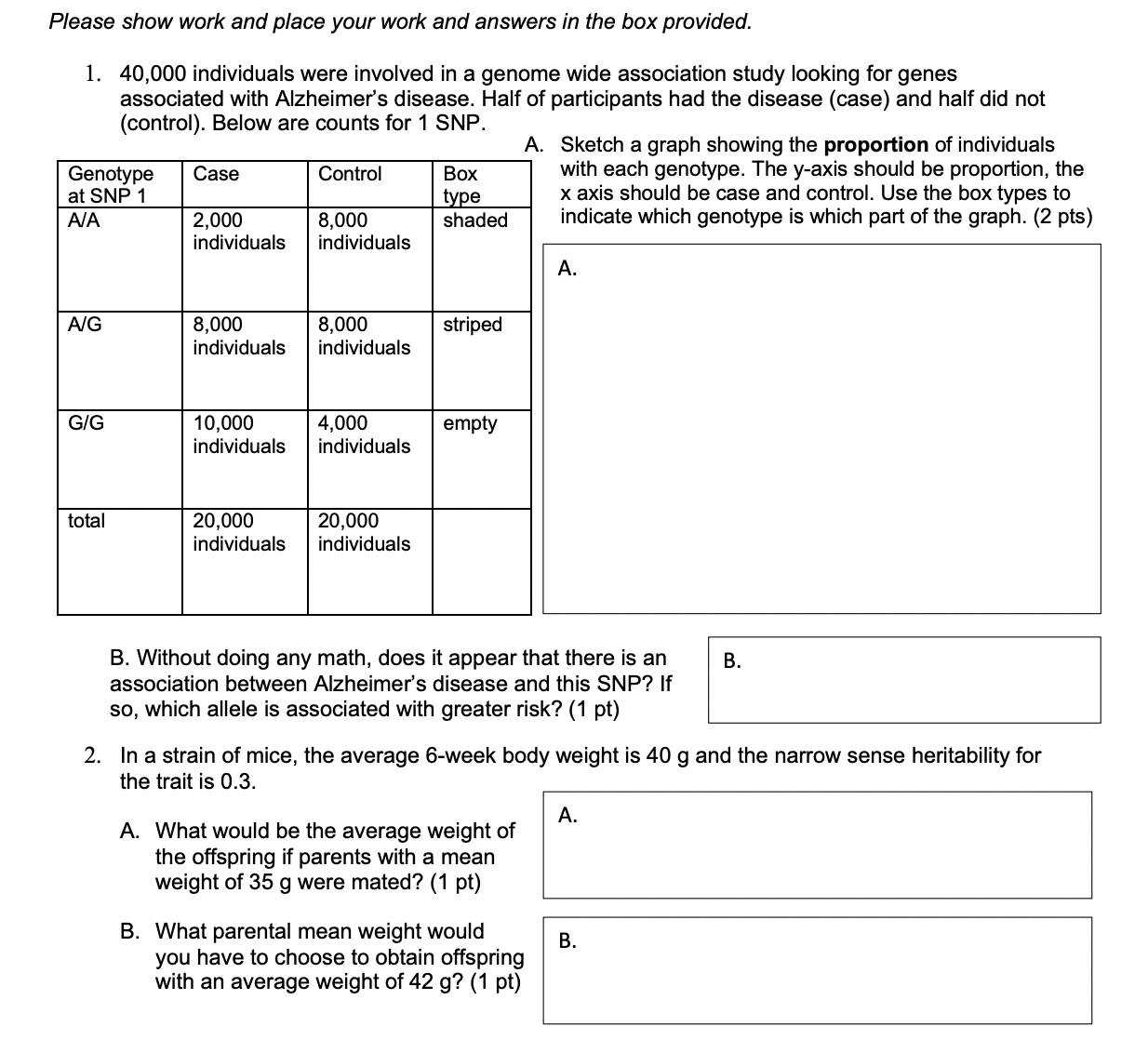 Solved Please show work and place your work and answers in | Chegg.com