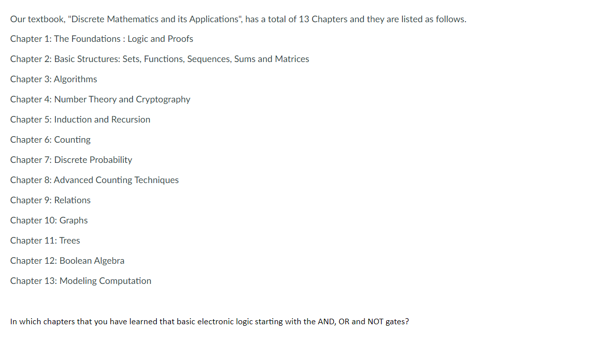 Solved Our textbook, "Discrete Mathematics and its | Chegg.com