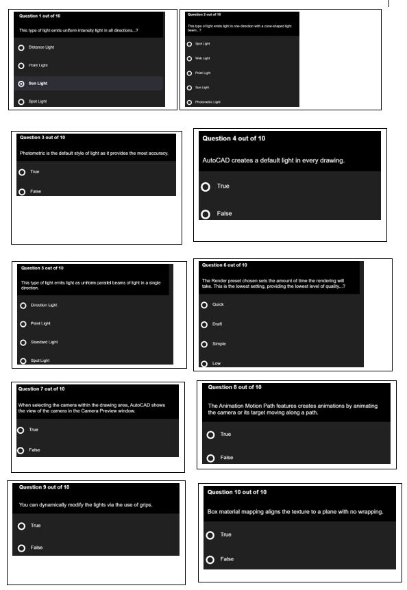 Solved Autodesk AutoCAD 3D , Rendering and Animating Design | Chegg.com