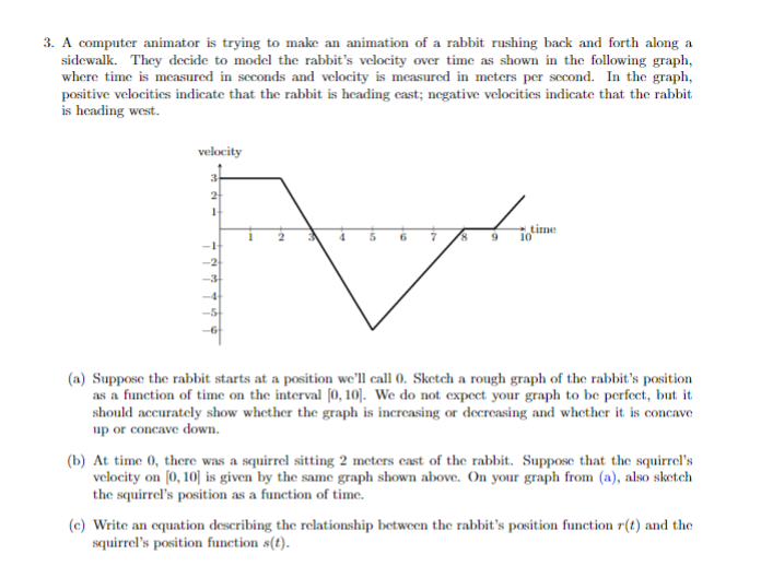 Solved 3. A computer animator is trying to make an animation | Chegg.com