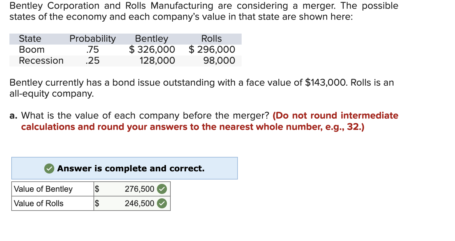 Solved Bentley Corporation and Rolls Manufacturing are | Chegg.com