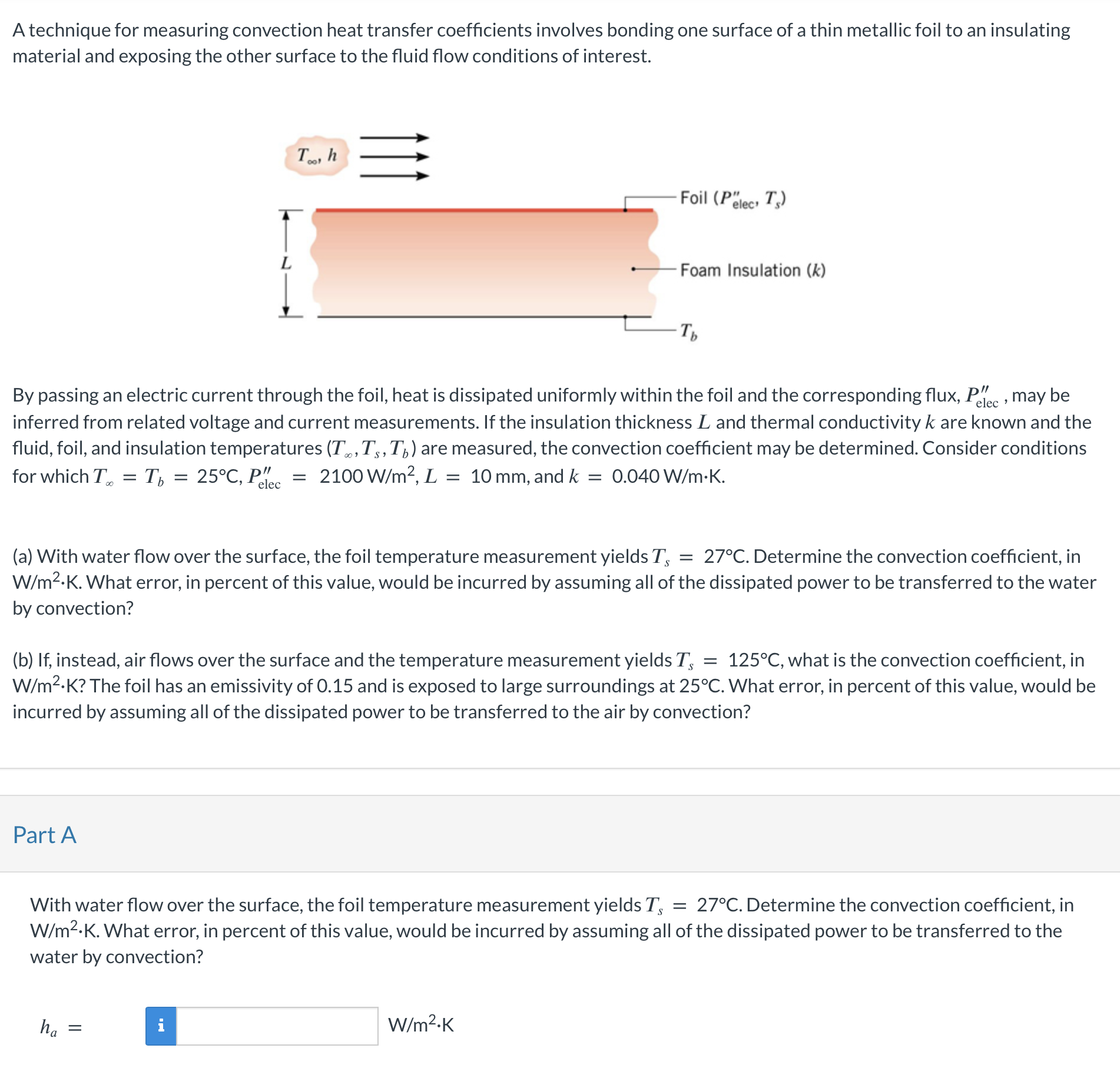 Solved A technique for measuring convection heat transfer | Chegg.com