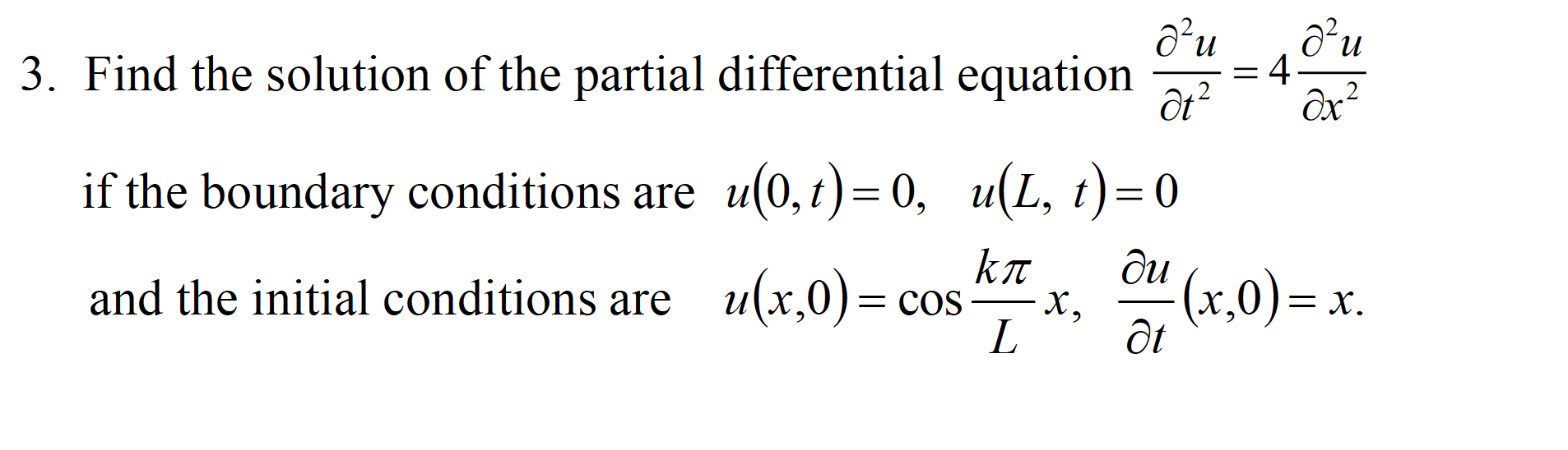 Solved Find the solution of the partial differential | Chegg.com