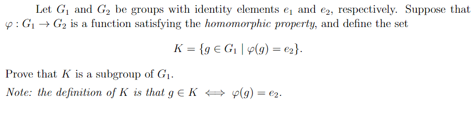 Solved Let G1 and G2 be groups with identity elements e, and | Chegg.com