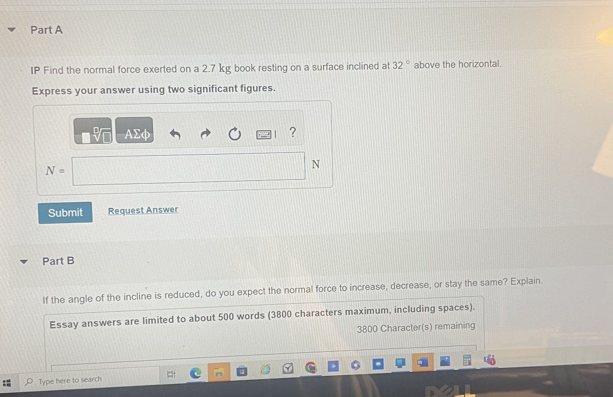 IP Find the normal force exerted on a 2.7 kg book | Chegg.com