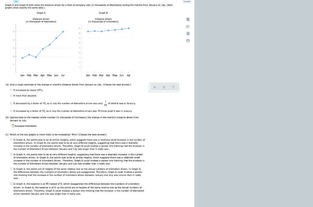 Solved Experi Graph A and Graph B both show the distance | Chegg.com