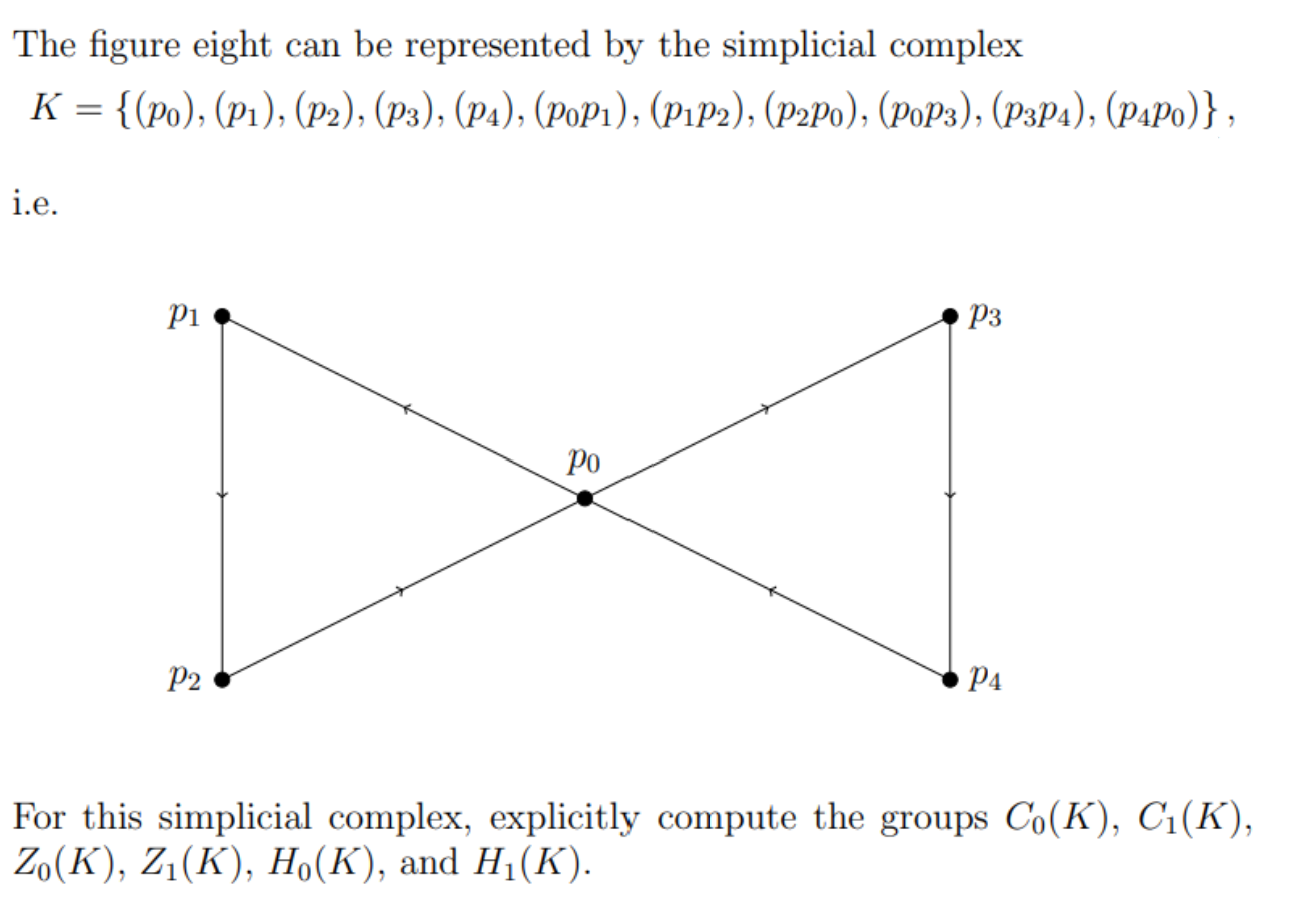 Solved The figure eight can be represented by the simplicial | Chegg.com
