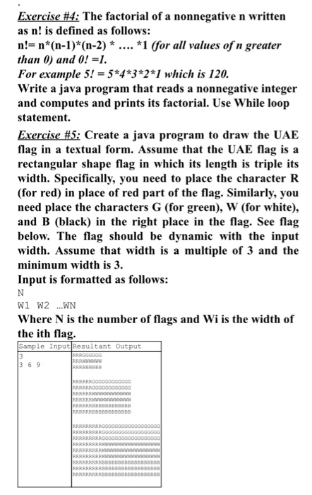 Solved Exercise #4: The factorial of a nonnegative n written | Chegg.com