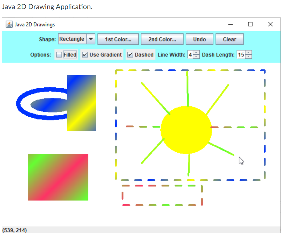 Solved The application will contain the following | Chegg.com