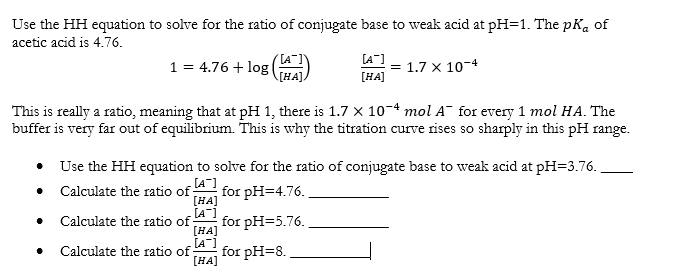 Solved Use the HH equation to solve for the ratio of | Chegg.com