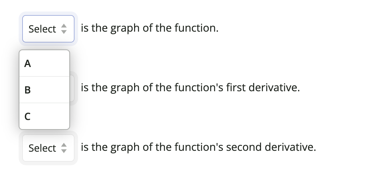 Solved Identify the graphs A (blue), B (red), and C (green) | Chegg.com