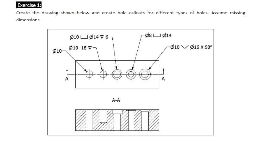 Solved Exercise 1: Create the drawing shown below and create | Chegg.com Solved Exercise 1: Create the drawing shown below and create | Chegg.com