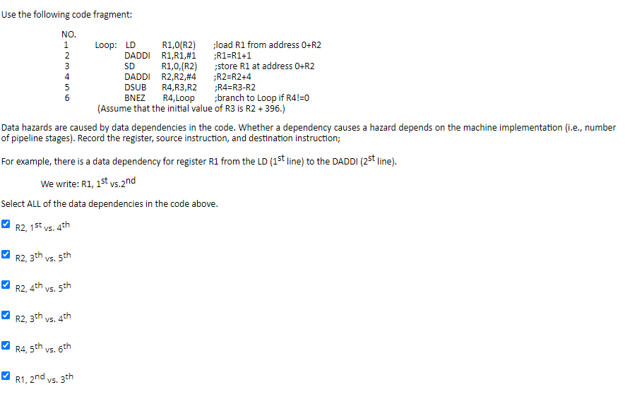 Solved aun WNE Use the following code fragment: NO. 1 Loop: | Chegg.com