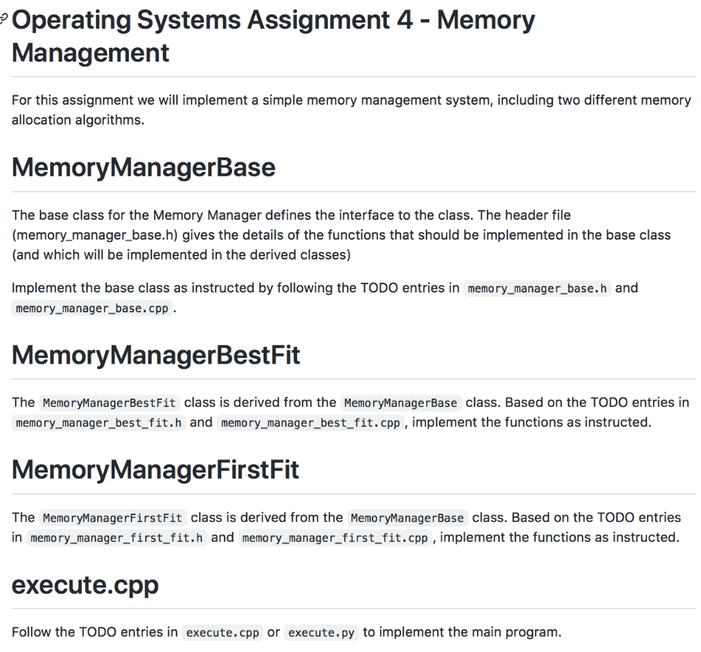 Solved For this assignment we will implement a simple memory | Chegg.com