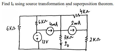 Solved Find the power supplied by the 2mA current source | Chegg.com