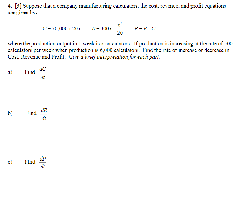Solved 4. [3] Suppose that a company manufacturing | Chegg.com