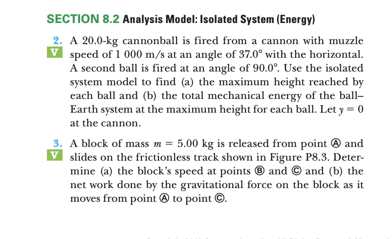 Solved SECTION 8.2 Analysis Model: Isolated System (Energy) | Chegg.com