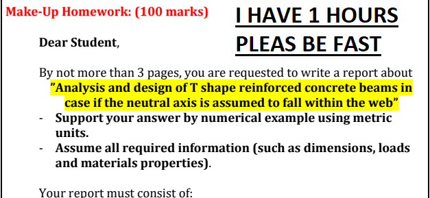 Solved Make-Up Homework: (100 marks) I HAVE 1 HOURS Dear | Chegg.com