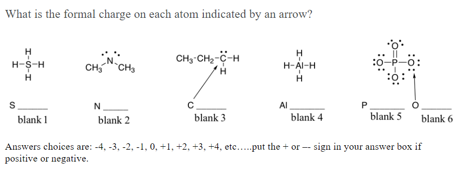 Solved What is the formal charge on each atom indicated by | Chegg.com
