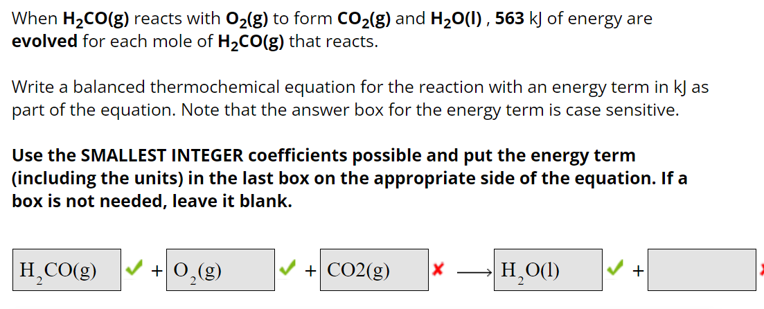Solved When CO(g) reacts with O2(g) to form CO2(g),283kJ of | Chegg.com