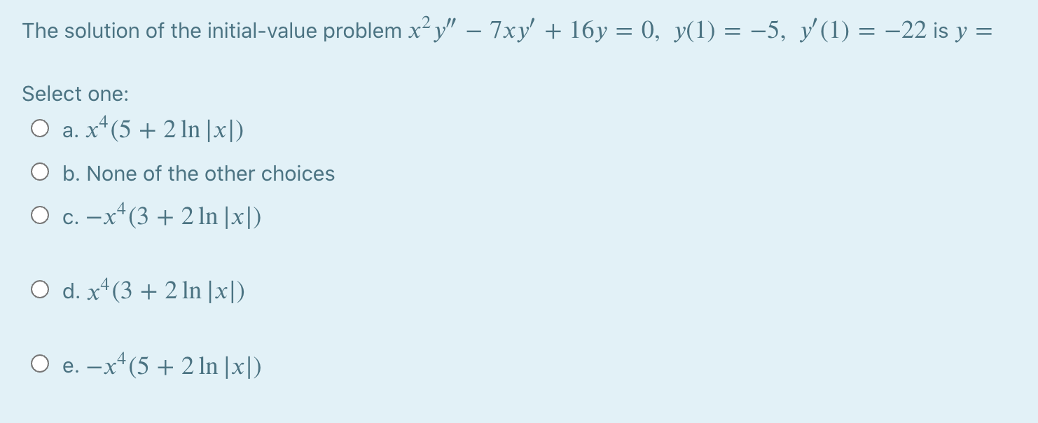 Solved The solution of the initial-value problem x? y" – | Chegg.com