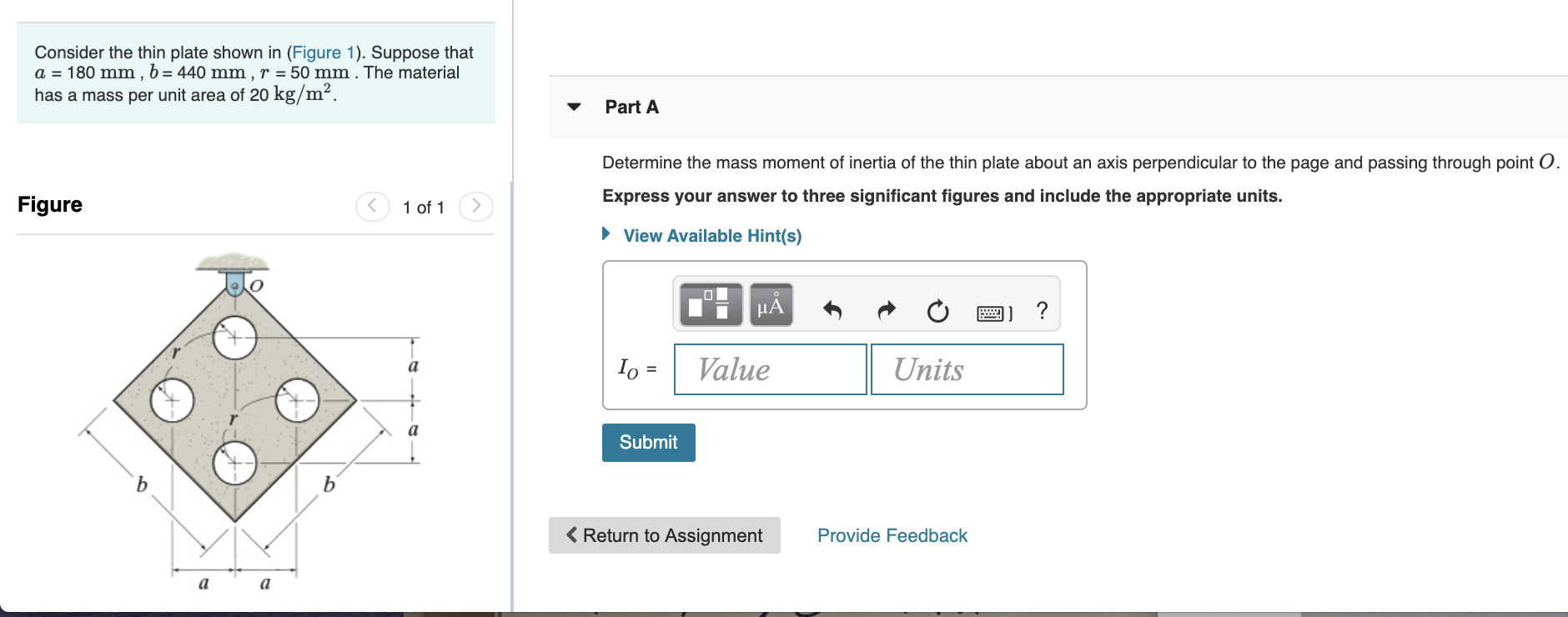 Solved Consider the thin plate shown in (Figure 1). Suppose | Chegg.com
