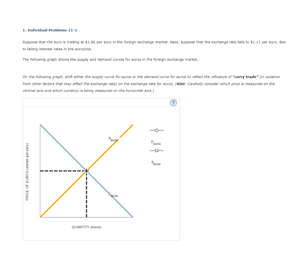Solved 1. Individual Problems 11-1 Suppose that the euro is | Chegg.com