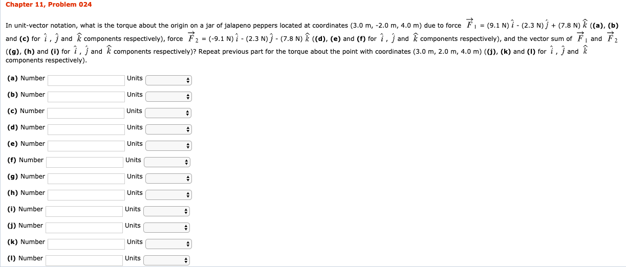 Solved Chapter 11, Problem 024 In unit-vector notation, what | Chegg.com