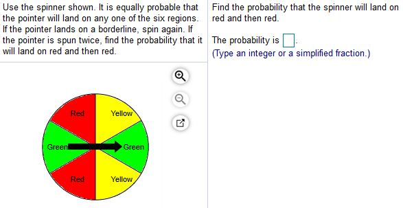 Solved Use the spinner shown. It is equally probable that | Chegg.com