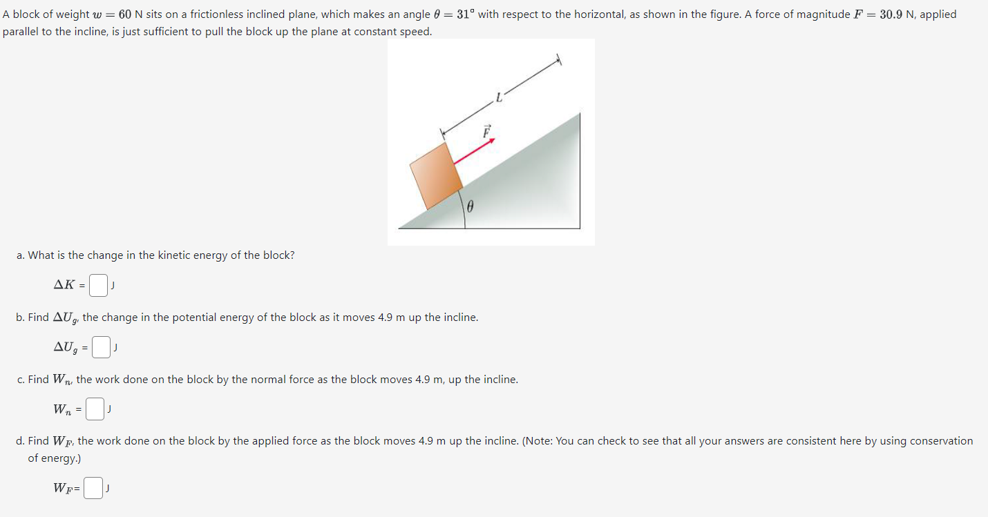 Solved parallel to the incline, is just sufficient to pull | Chegg.com