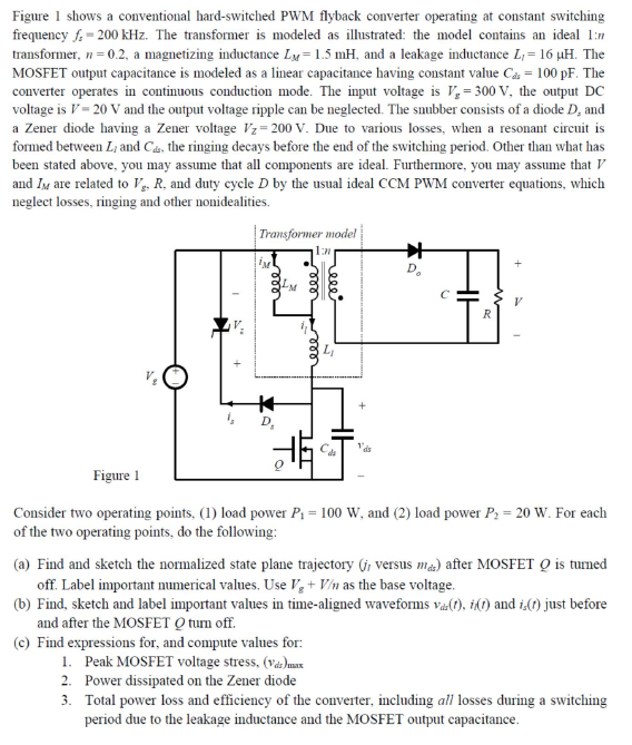 Figure 1 shows a conventional hard-switched PWM | Chegg.com