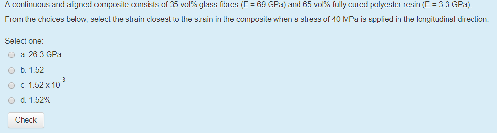 Solved A continuous and aligned composite consists of 35 | Chegg.com