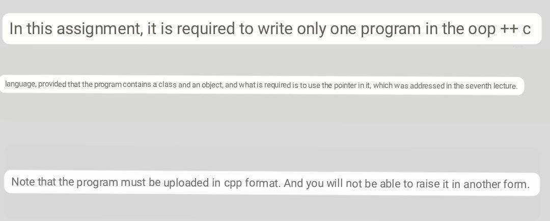 Solved In this assignment, it is required to write only one | Chegg.com