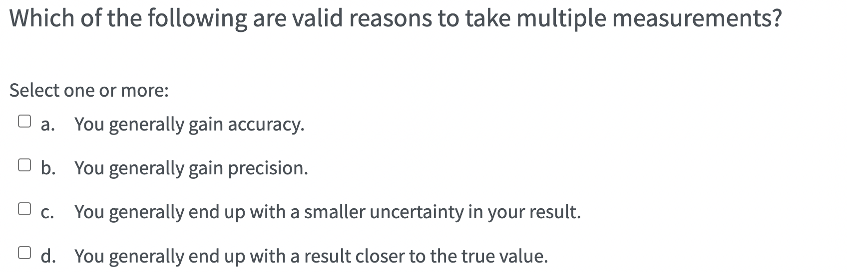 Which of the following are valid reasons to take | Chegg.com