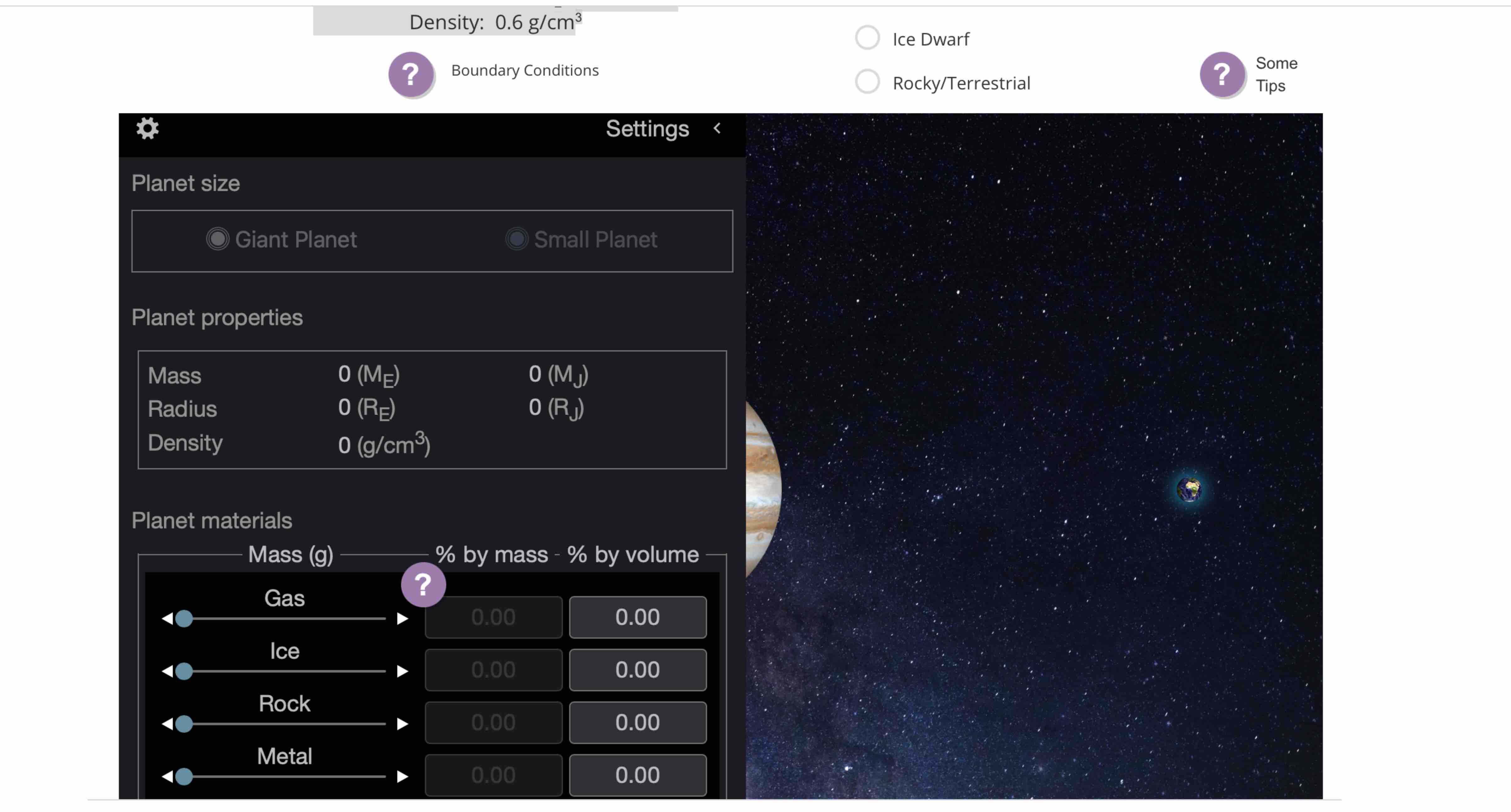 Solved Build a Saturn-like planet. Planet PropertiesMass: | Chegg.com