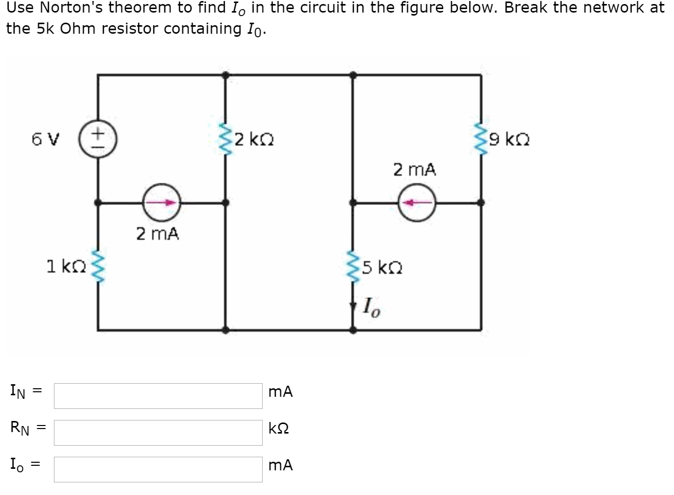 Solved: Use Norton's Theorem To Find I In The Circuit In T... | Chegg.com