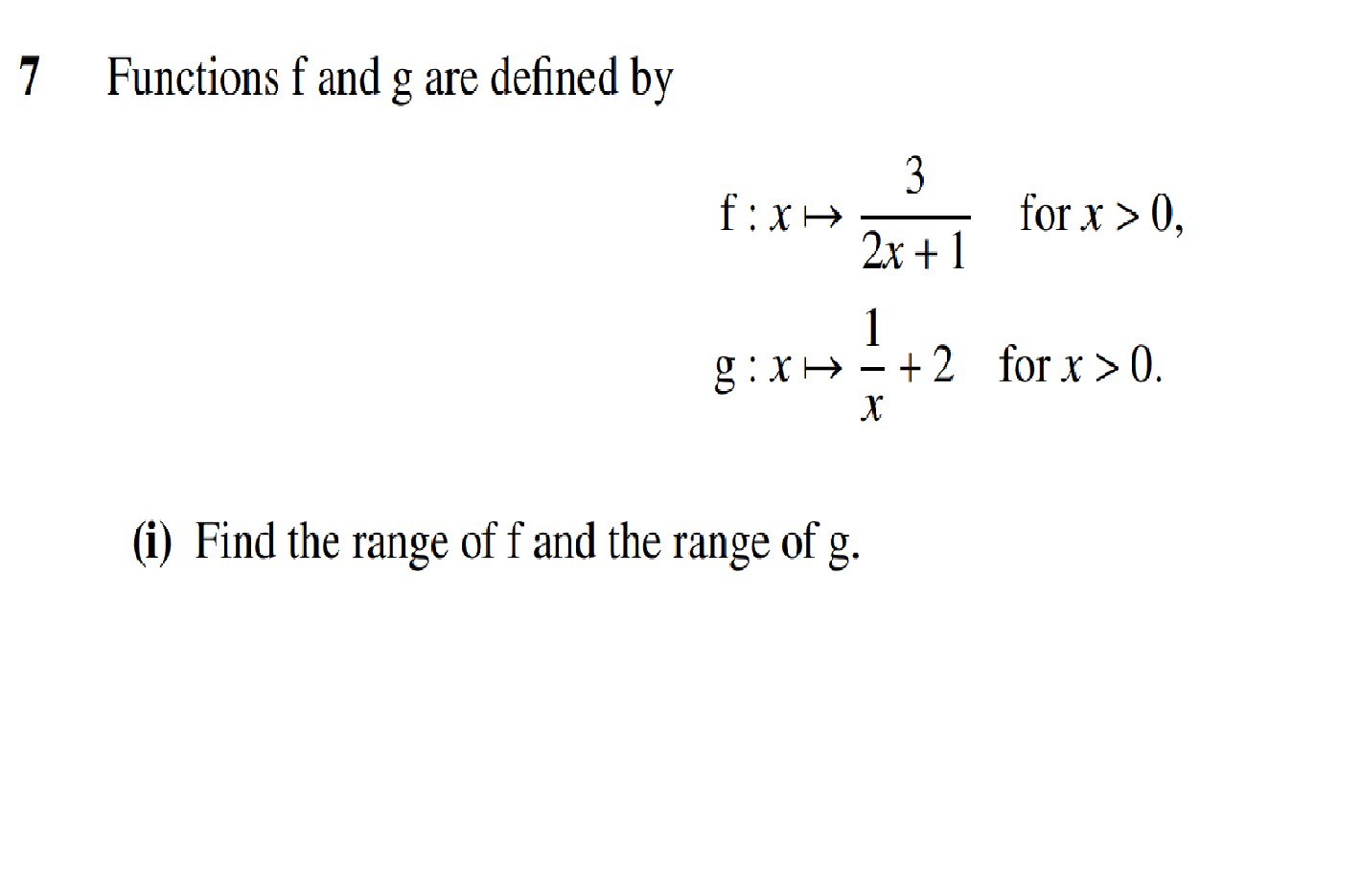 Solved ii) Find an expression for fg(x), giving your answer | Chegg.com