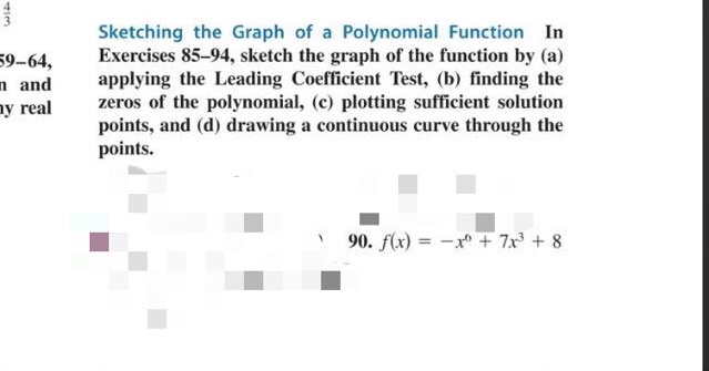 Solved Sketching the Graph of a Polynomial Function In | Chegg.com