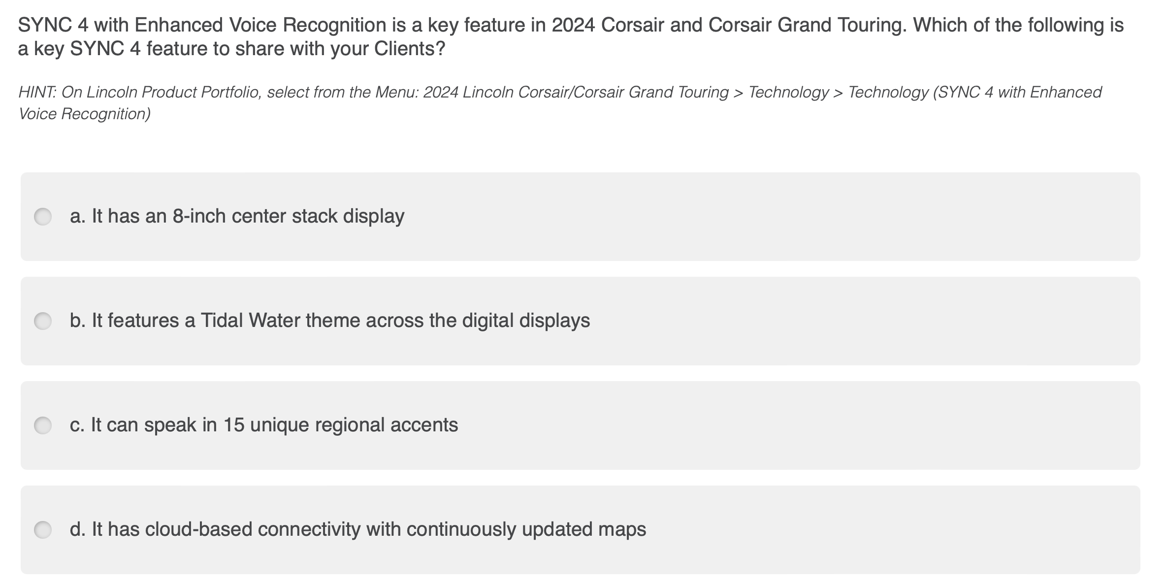 Solved SYNC 4 ﻿with Enhanced Voice Recognition is a key | Chegg.com