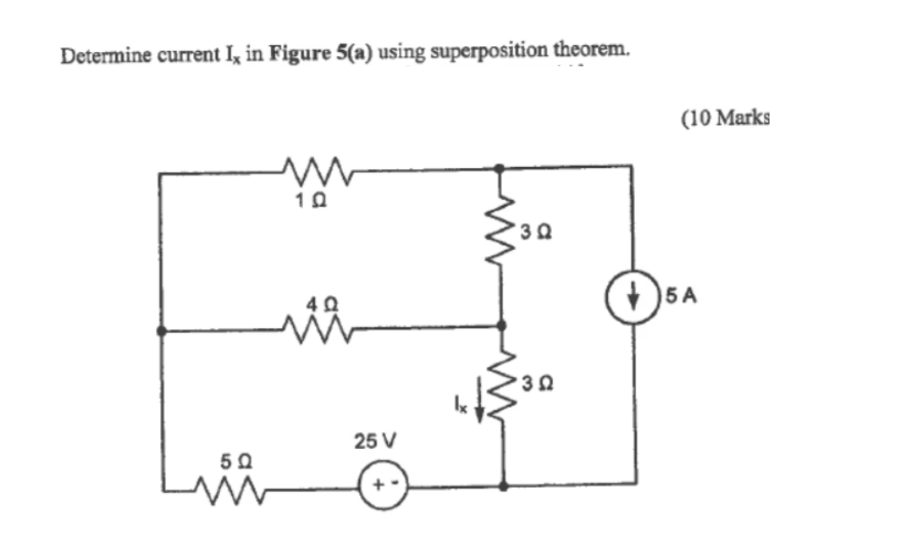 Solved Determine Current Ix In Figure 5 A Using