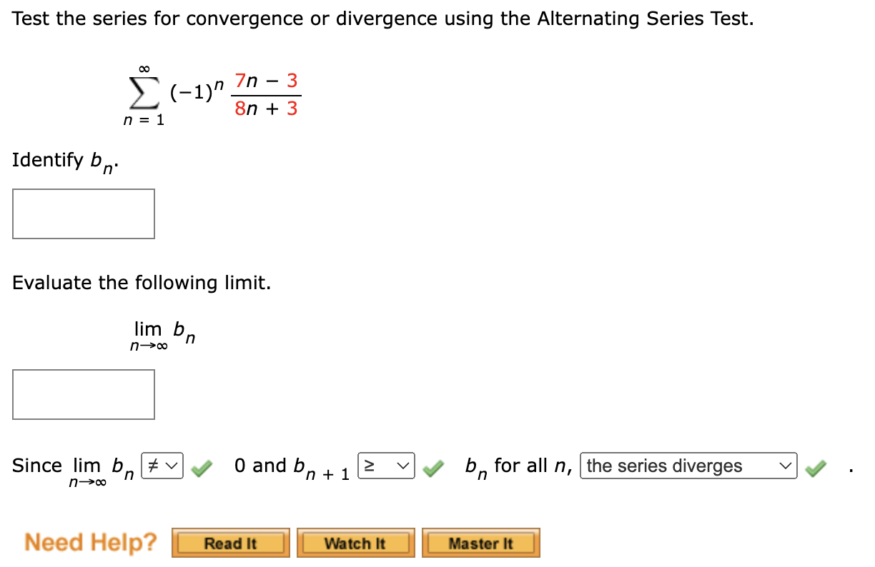 Solved Test the series for convergence or divergence using | Chegg.com