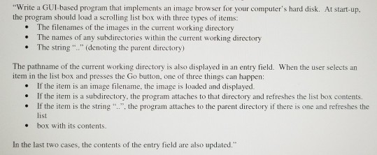 Solved "Write a GUL-based program that implements an image | Chegg.com