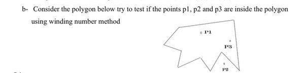 Solved b- Consider the polygon below try to test if the | Chegg.com