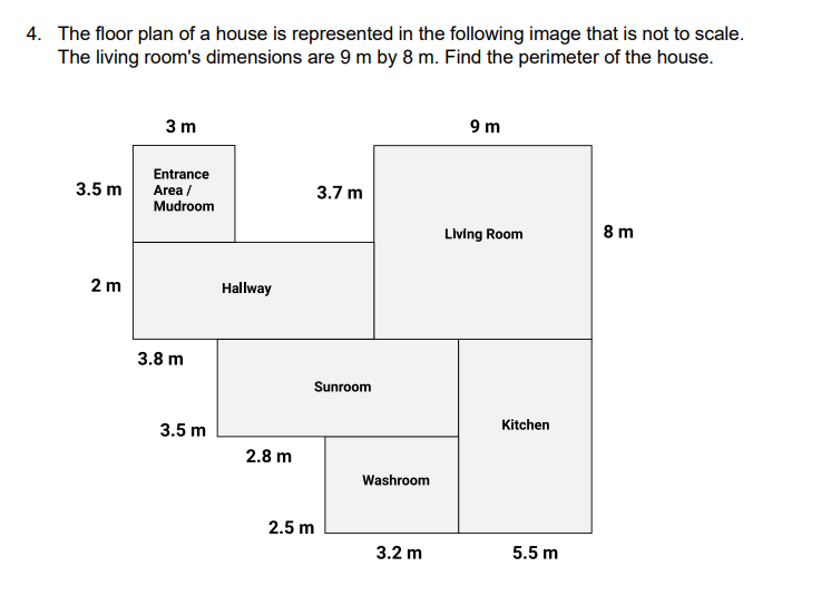 Solved The floor plan of a house is represented in the | Chegg.com