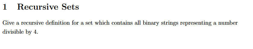 Solved 1 Recursive Sets Give a recursive definition for a | Chegg.com