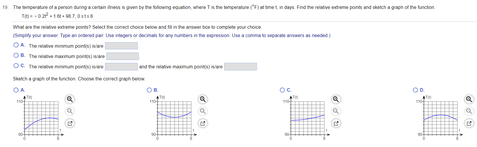 Solved 19. The temperature of a person during a certain | Chegg.com